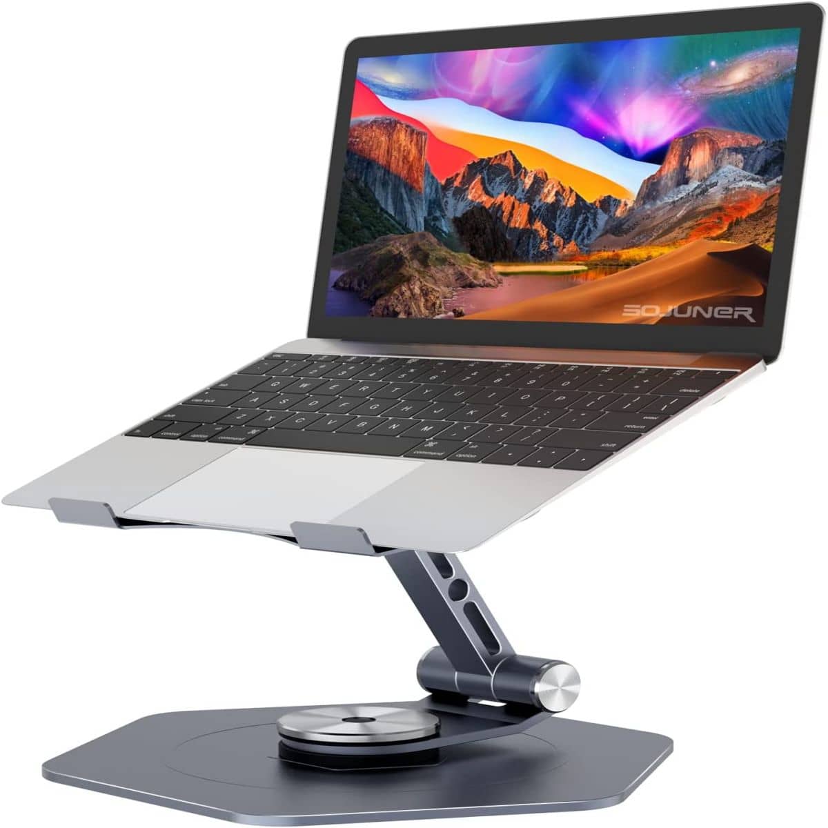 Swivel Adjustable Laptop Stand, 360° Rotating of Aluminum Laptop Stand ...