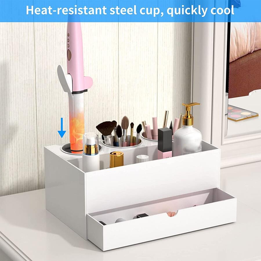 Hair Tool Organizer, White Acrylic Hair Dryer and Styling Organizer ...