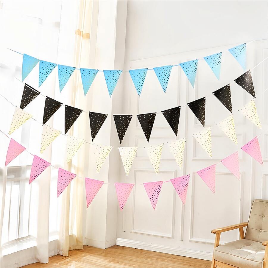Foil Stars Birthday Pennant Banner Themed Party Venue Decoration ...
