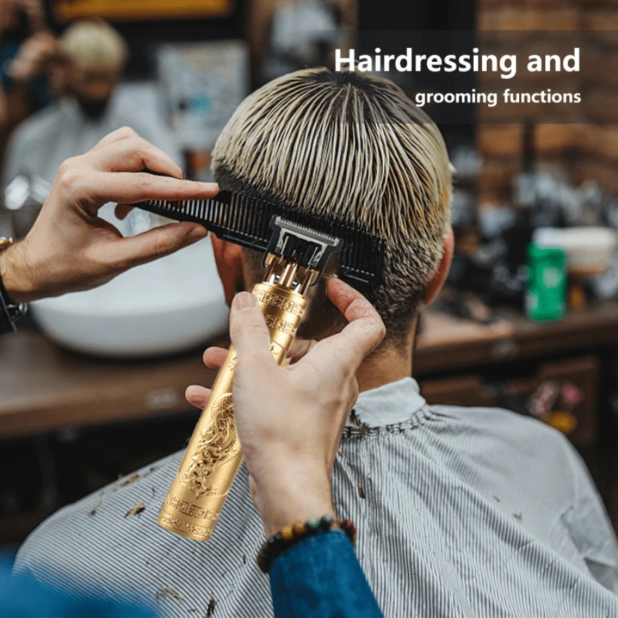Men Chinese Dragon Print Multifunction Hairdressing & Grooming Machine ...