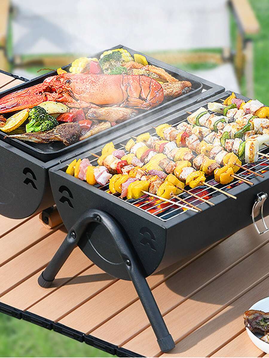 Outdoor Portable Charcoal BBQ Grill, Courtyard BBQ Stove, Home Charcoal Stove With No Smoke ...
