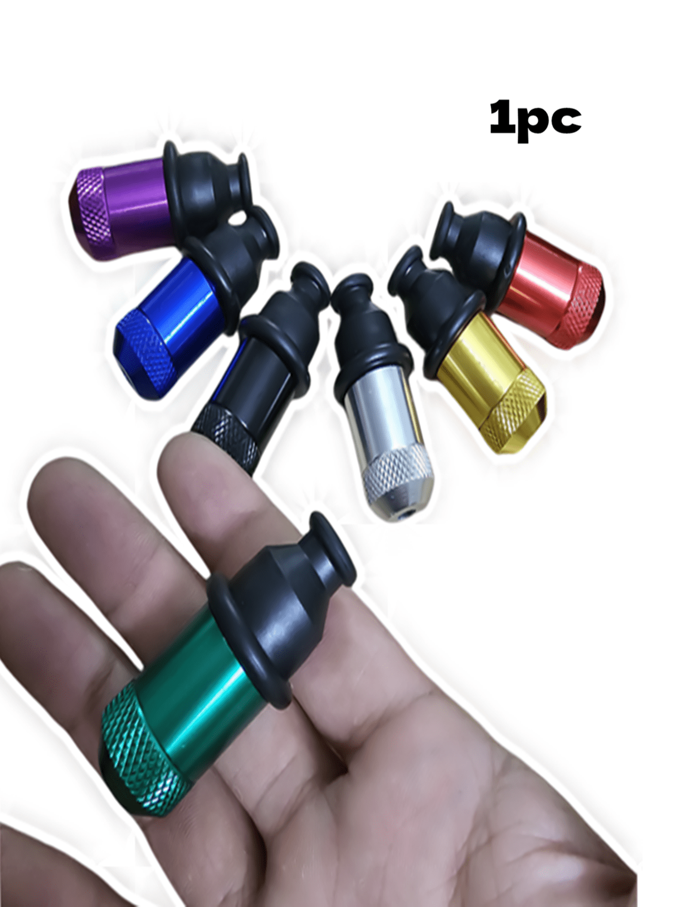 1pc Portable Mini Pacifier Metal Snuff Bottle, Pipe, Accessories (black ...