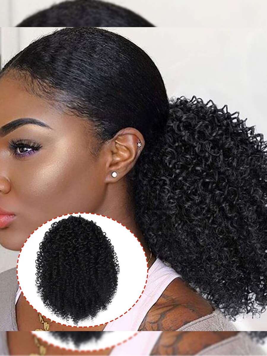 Afro Drawstring Ponytail Kinky Curly Ponytail Drawstring Afro Puffs ...