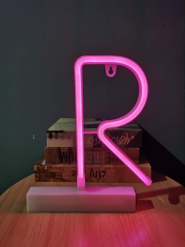Led Alphabet Letter R Neon Table Lamp, Desktop Atmosphere Lamp, Holiday ...