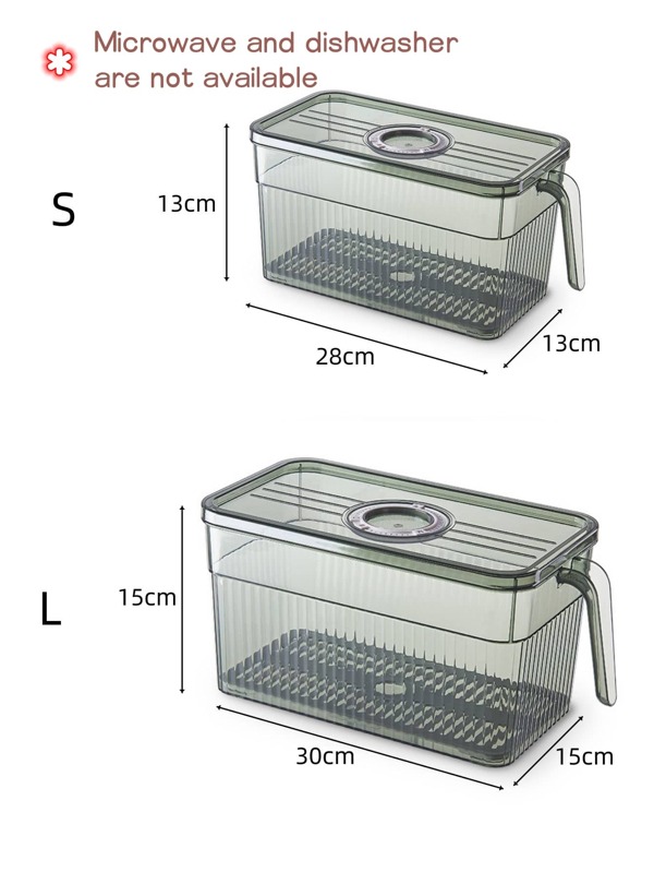 1pc Dark Green Refrigerator Storage Box | SHEIN UK
