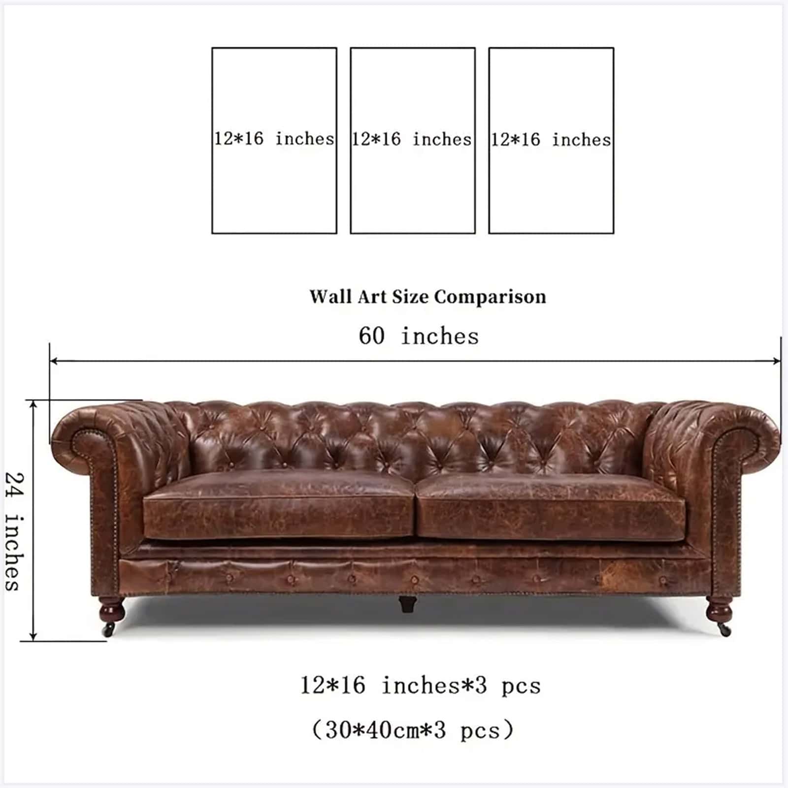 3pcs/set Unframed Canvas Painting Nordic Wall Art Abstract Poster ...