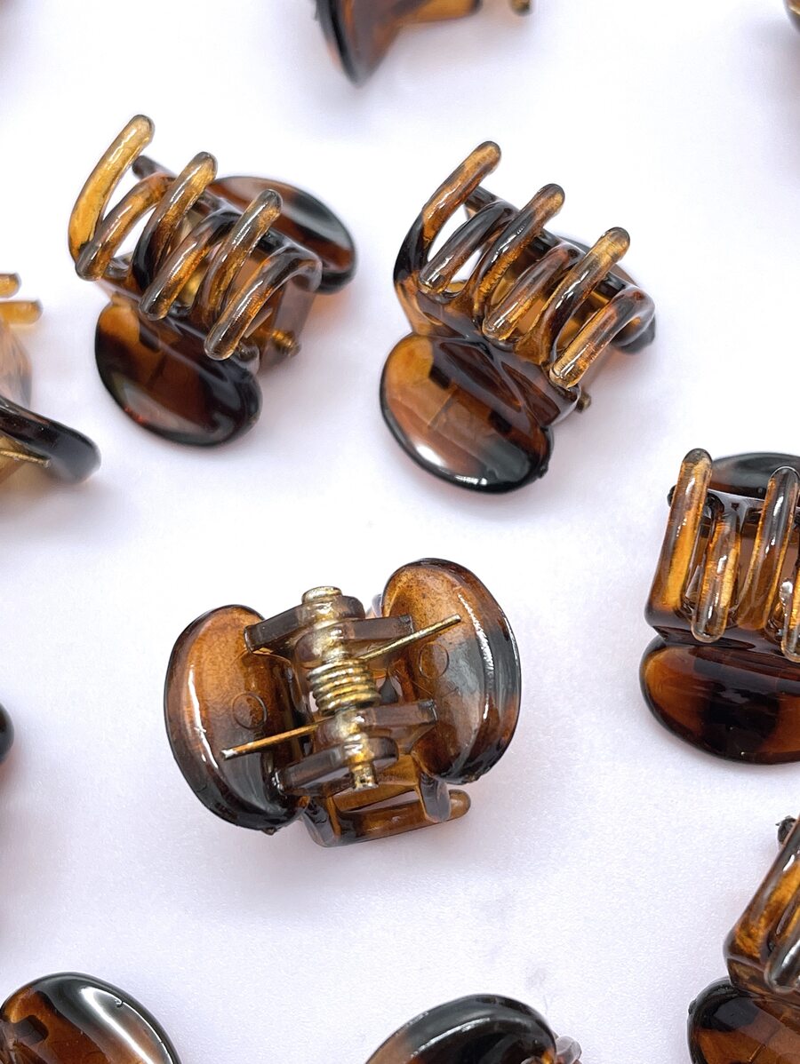 20pcs Mini Brown Hair Clips Are Perfect For Designing Women's ...