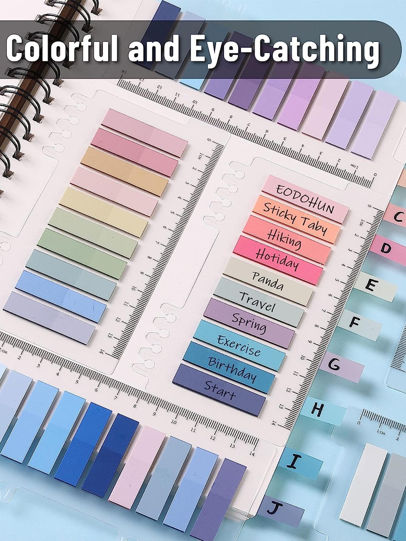 Sticky Labels, 800pcs Colorful Bookmarks, Book Sticky Labels, Memo ...