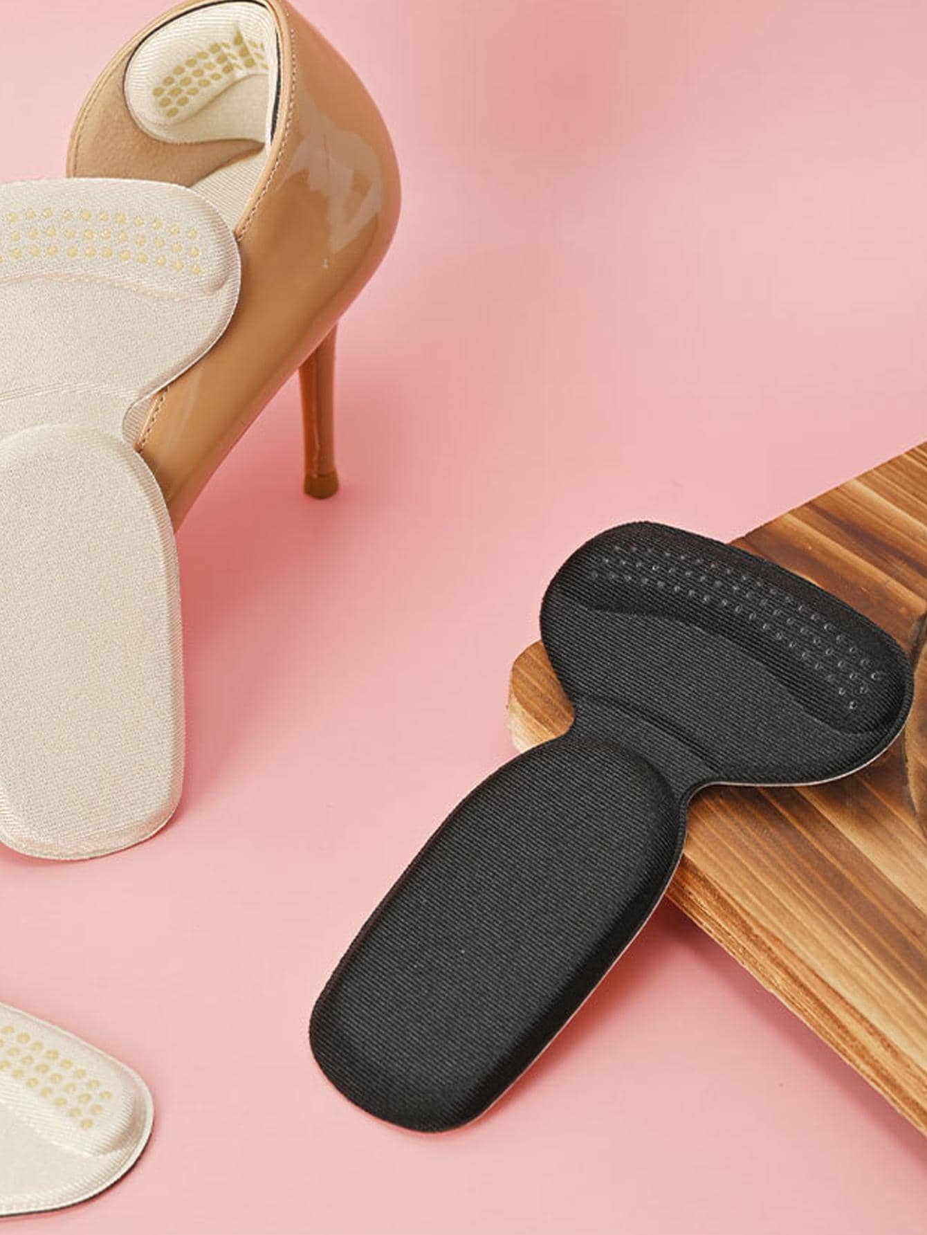 New Arrival T-strap Sticky Heel Pads With Polka Dot Design For High ...