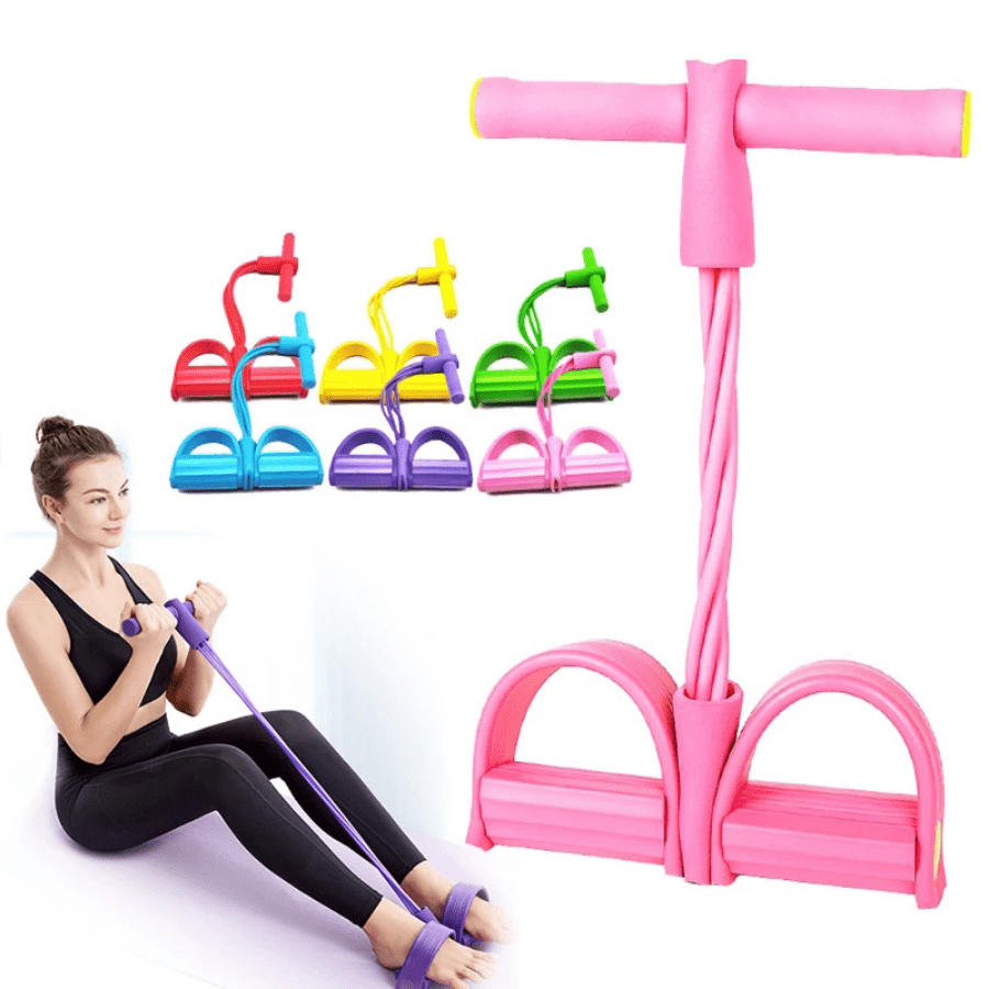 1 pink footrest puller, sit-up, tummy tuck rope, yoga rally with ...