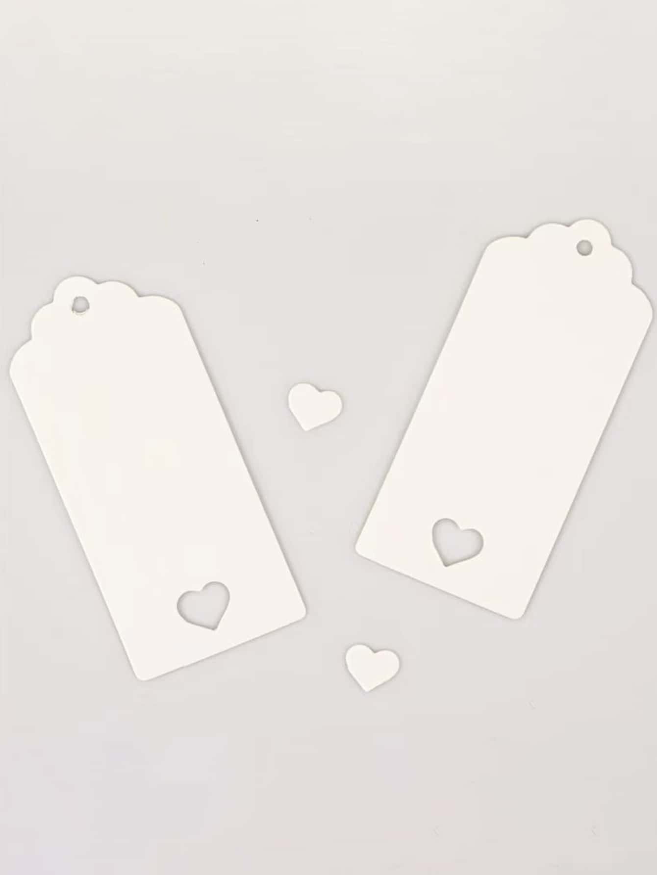 100pcs/pack Hollow Out Heart Shaped Clothing Hang Tag | SHEIN USA