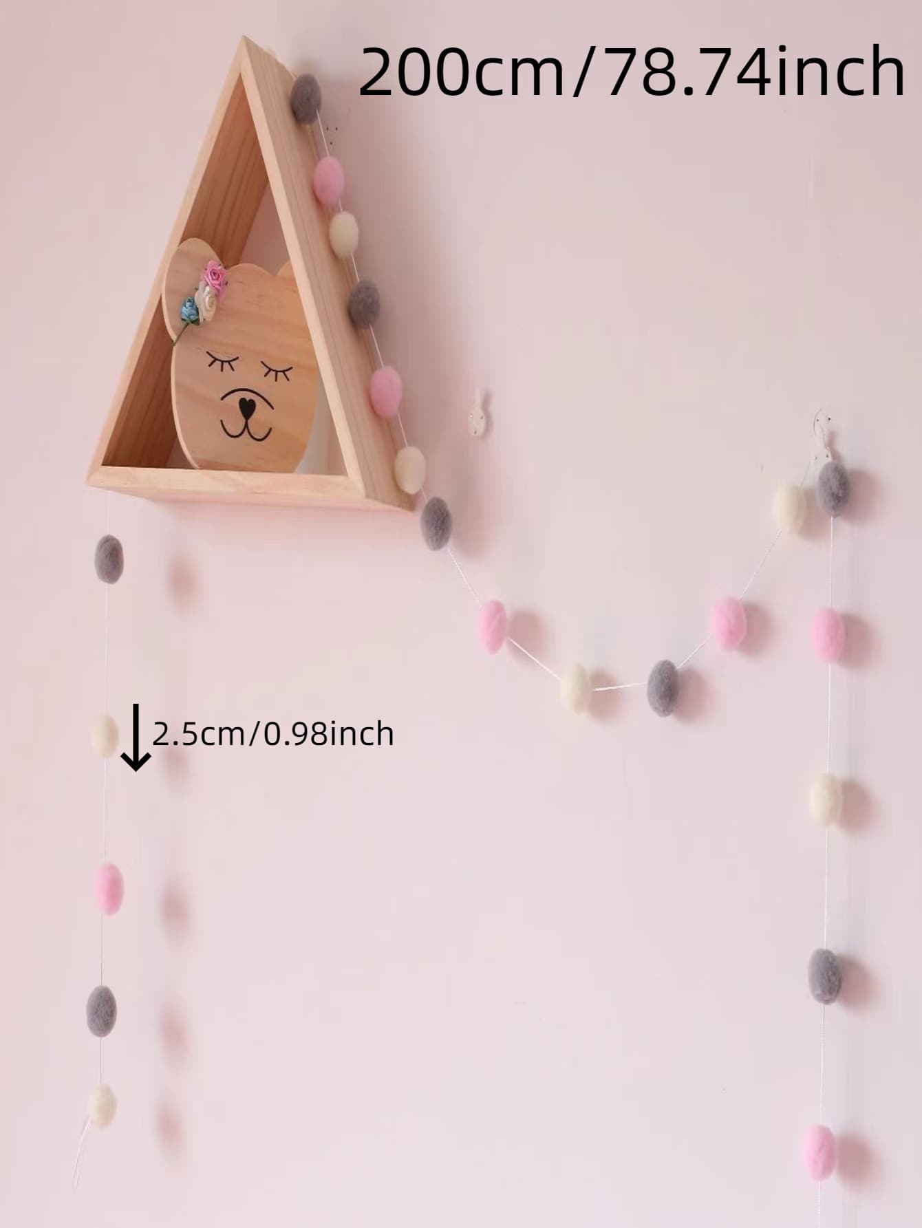 Cute Decorative Furry Ball String For Kids Room (1 String) | SHEIN USA