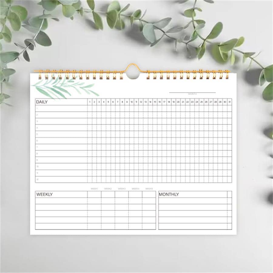 Habit Tracker Calendar Spiral Binding Habit Journal with 12 Different ...