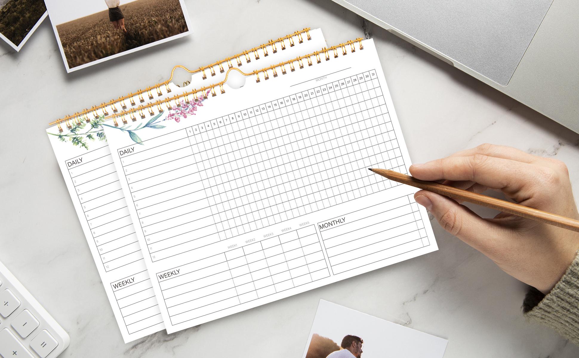 Habit Tracker Calendar Spiral Binding Habit Journal with 12 Different ...