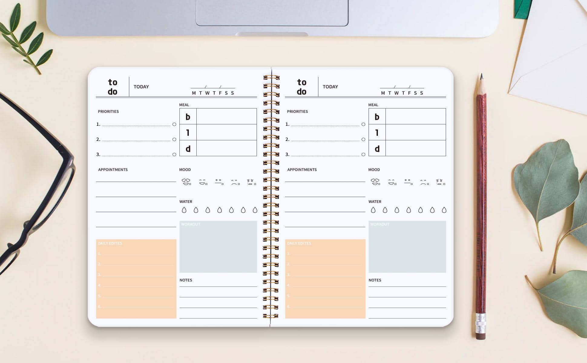 Trees 1pc Leaf Pattern Plan Notebook | SHEIN USA