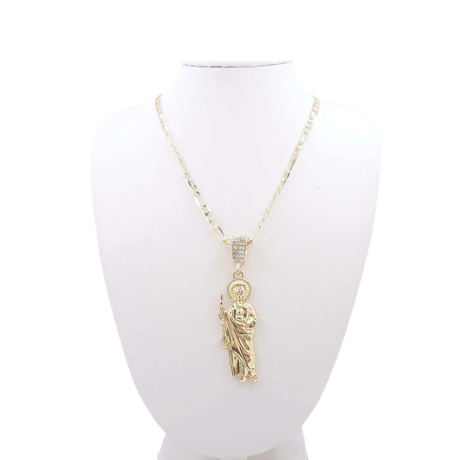 Figaro Style Chain & Portrait Pendant Necklace | SHEIN USA