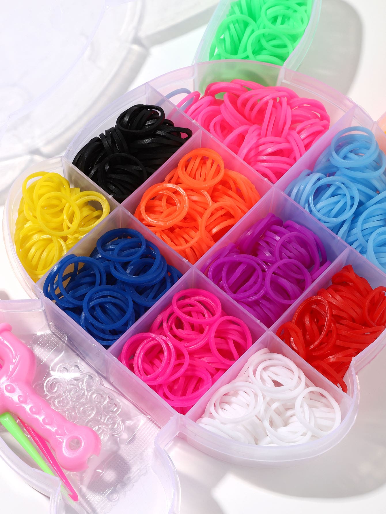1 Set Of Rubber Band Bracelet Kit, Loom Bracelet Making Kit For Weaving ...