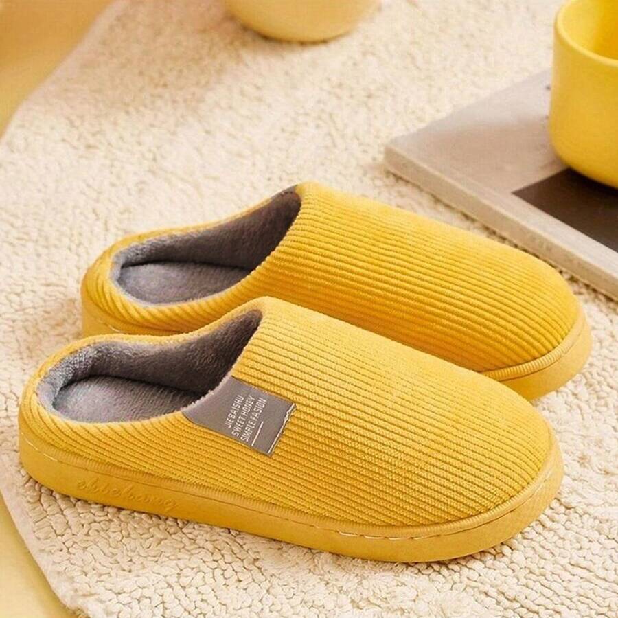 Men Bedroom Slippers With Letter Printed Tags Indoor College Style Simple Slippers Shein Usa