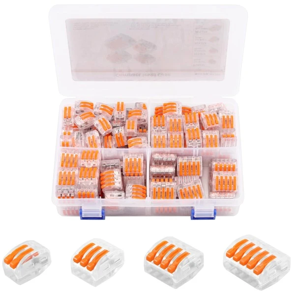140PCS Lever Wire Connectors Wire Connector Assortment Pack Compact ...