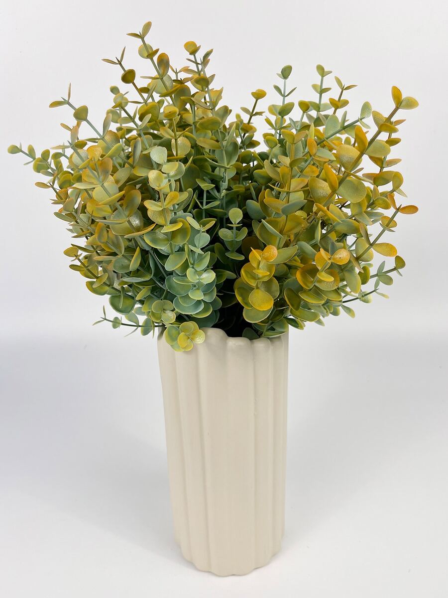 5 Bunches Artificial Eucalyptus Stems Faux Greenery Plants Fake Plants ...