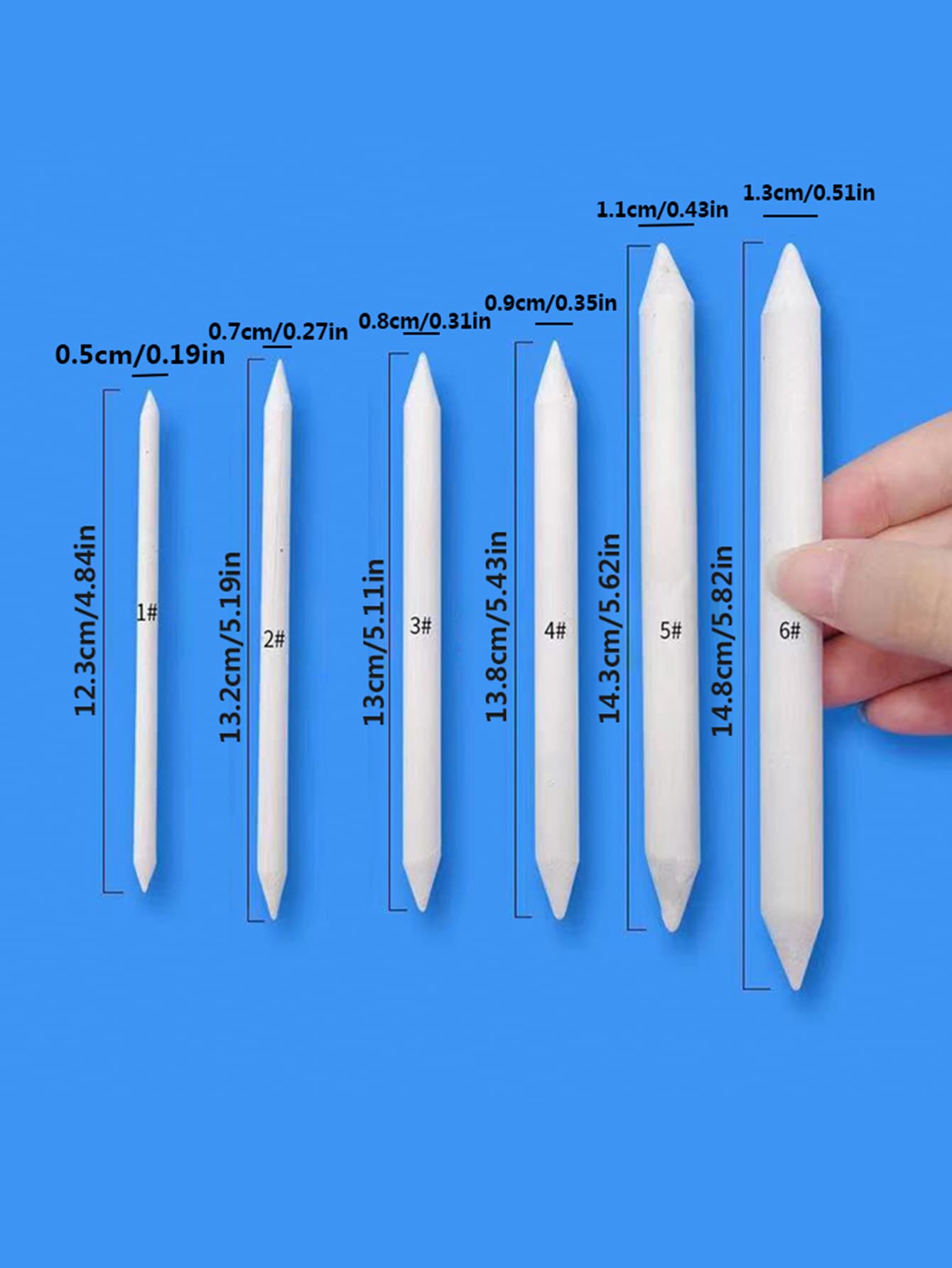 6pcs Solid Color Painting Smudge Pen, Modern Multifunction Painting Pen ...