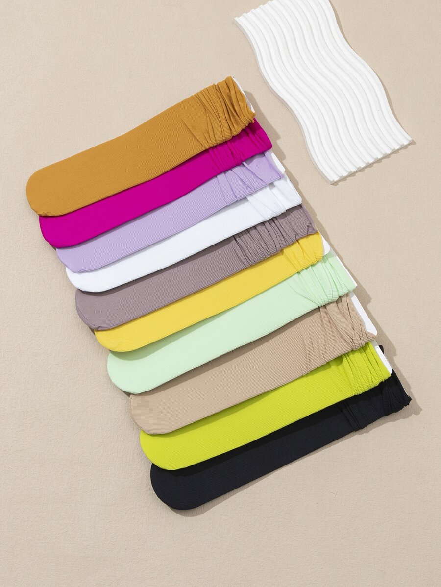10pairs Solid Crew Socks | SHEIN USA