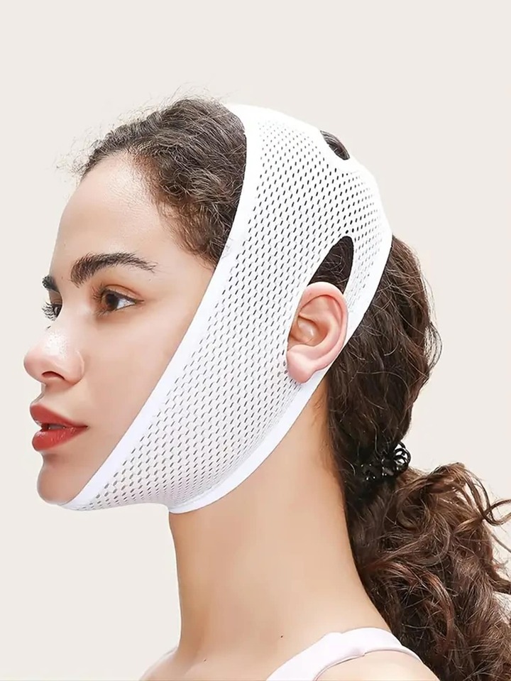 Sleeping bandages face plastic face with small bandage oval face strap ...
