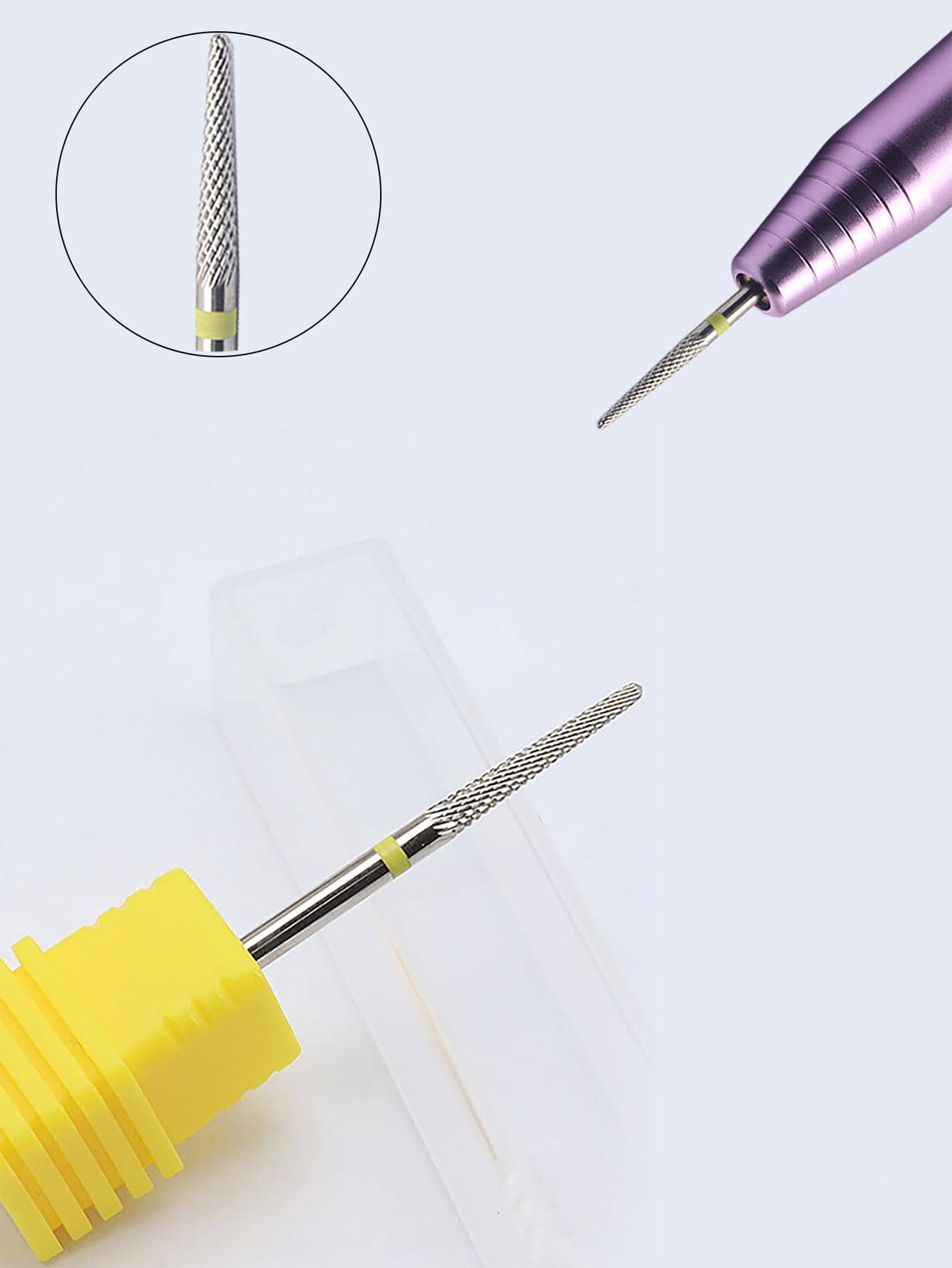 1pc Needle Silver XF Tungsten Carbide Nail Drill Bit Cutter For ...