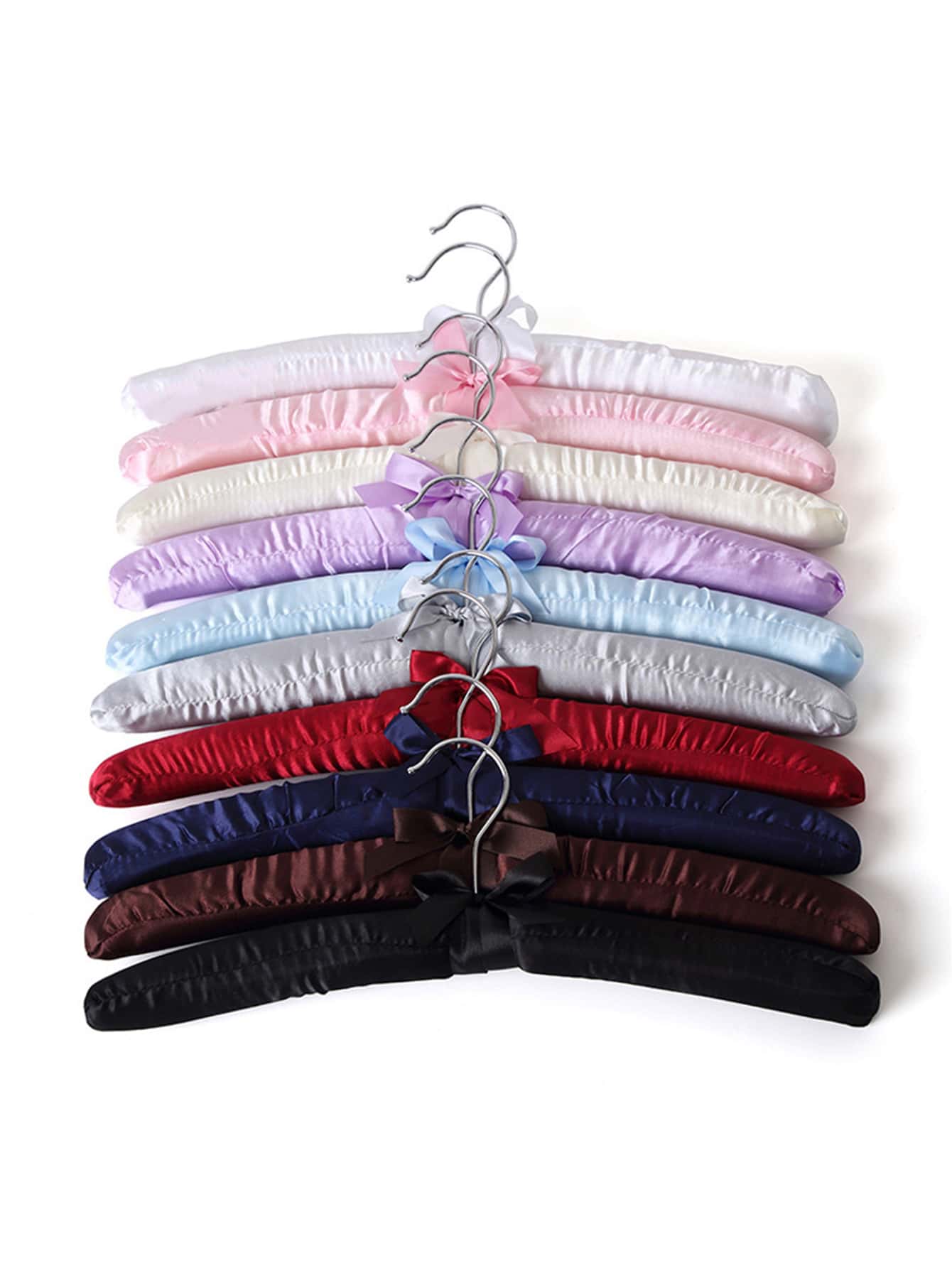 1PC Satin Padded Hanger Silk Wrapped Clothes Hanger Clothes Hanging ...