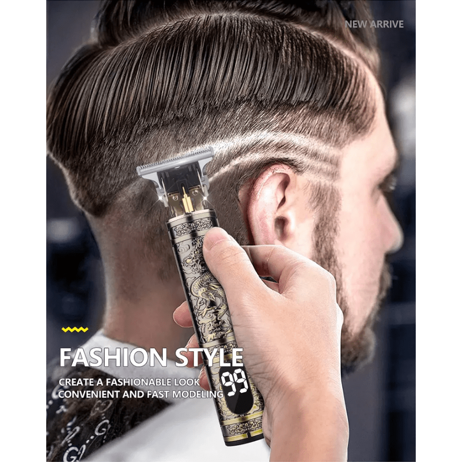 Lcd Screen Professional T9 Electric Hair Clipper With Dragon Pattern ...