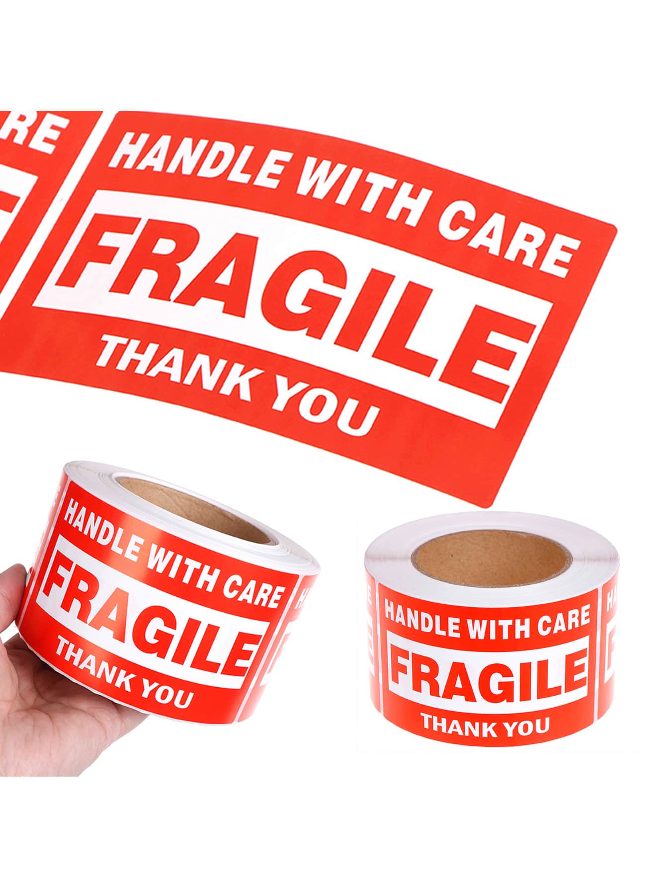3" X 5" Fragile Handle with Care Warning Stickers for Shipping and ...