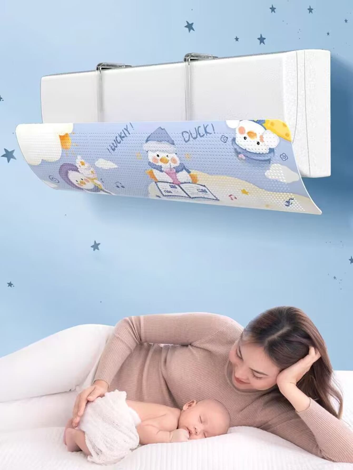 1pc Universal Wall Mounted Air Conditioner Wind Deflector With Random ...