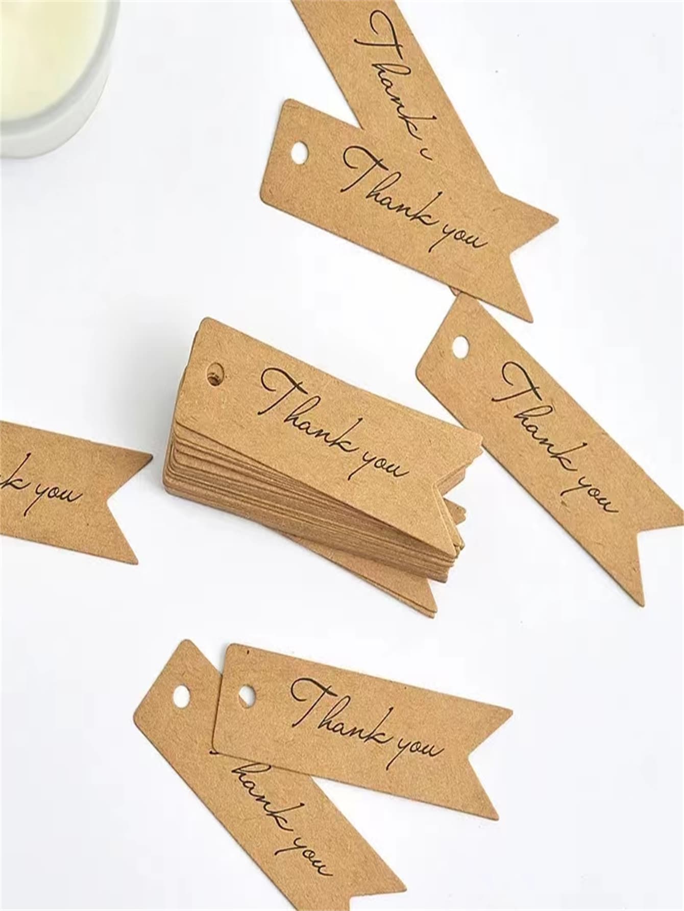 10pcs Kraft Paper Tags With Thank You Message For Handmade Crafts Or ...