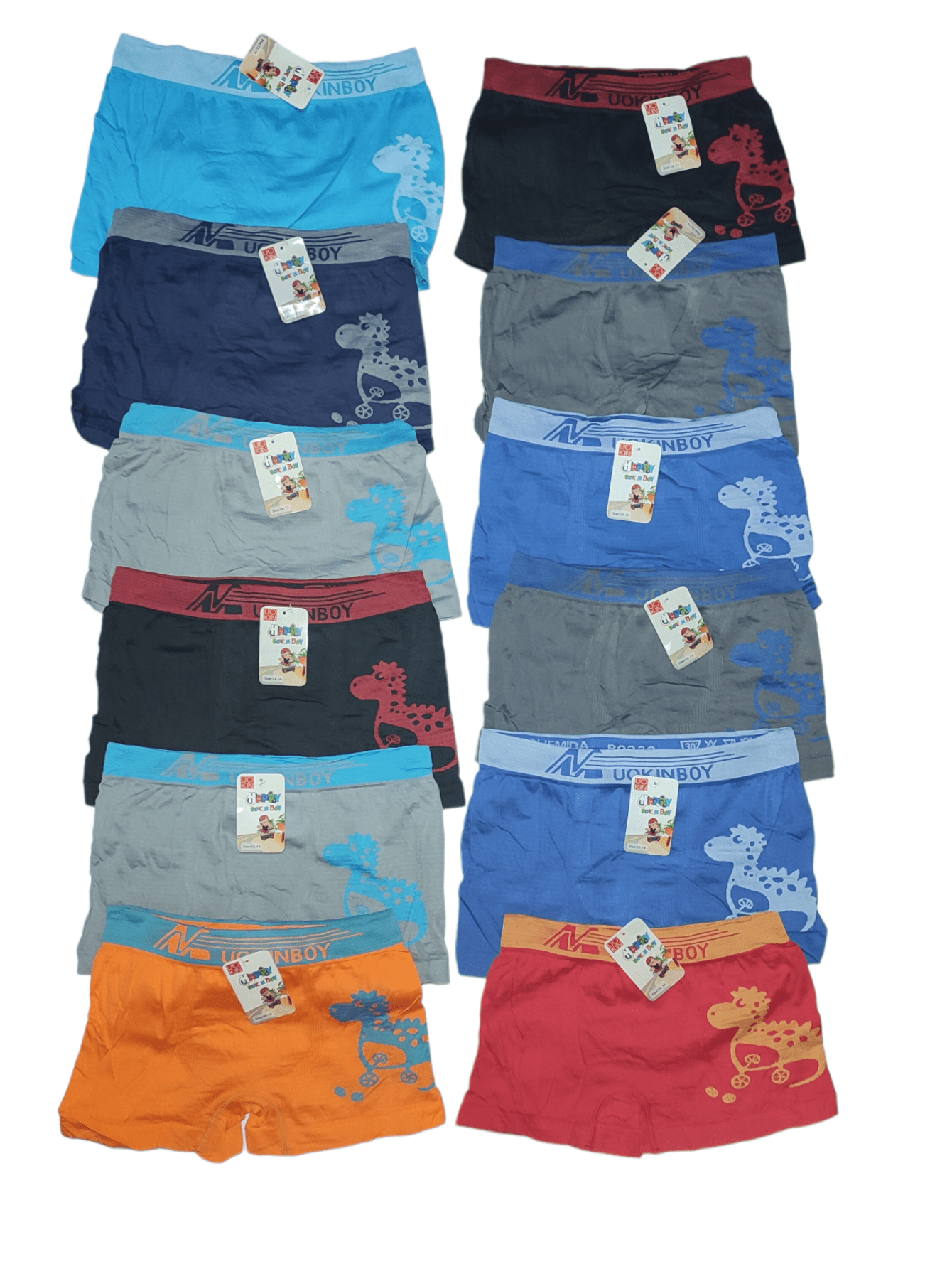 12 Pieces Boxers Elastic Underpants For Children, Shipped In Assorted ...