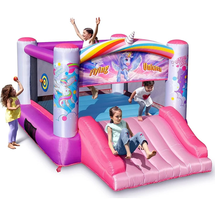 Action Air Bounce House, Princess Inflatable Bounce House With Blower ...