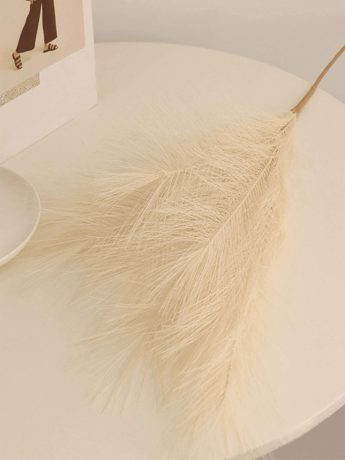 1pc faux reed, 67 cm long beige plush beige plush fact reed home decor ...