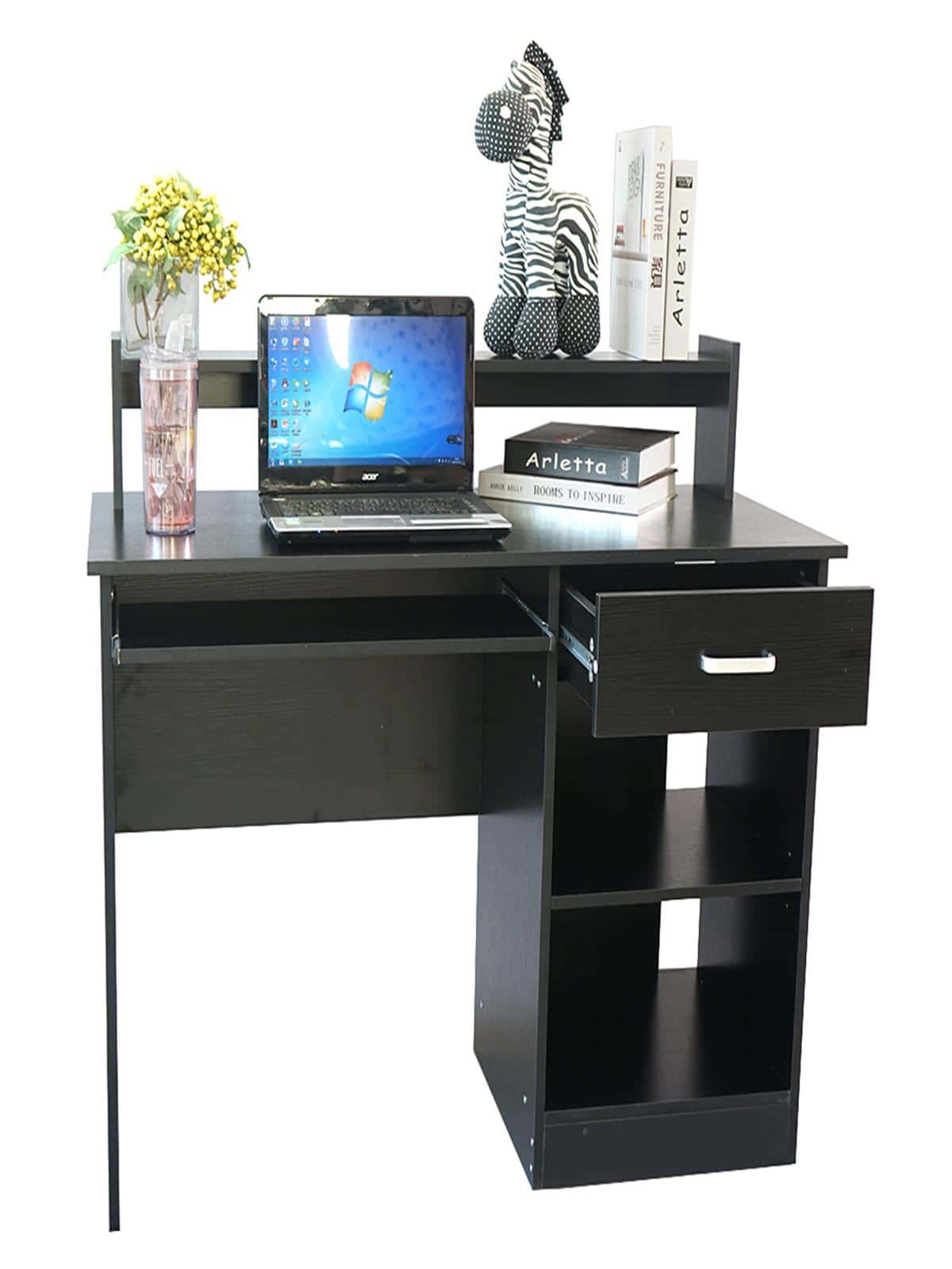 General Style Modern E1 15MM Chipboard Computer Desk Black | SHEIN USA