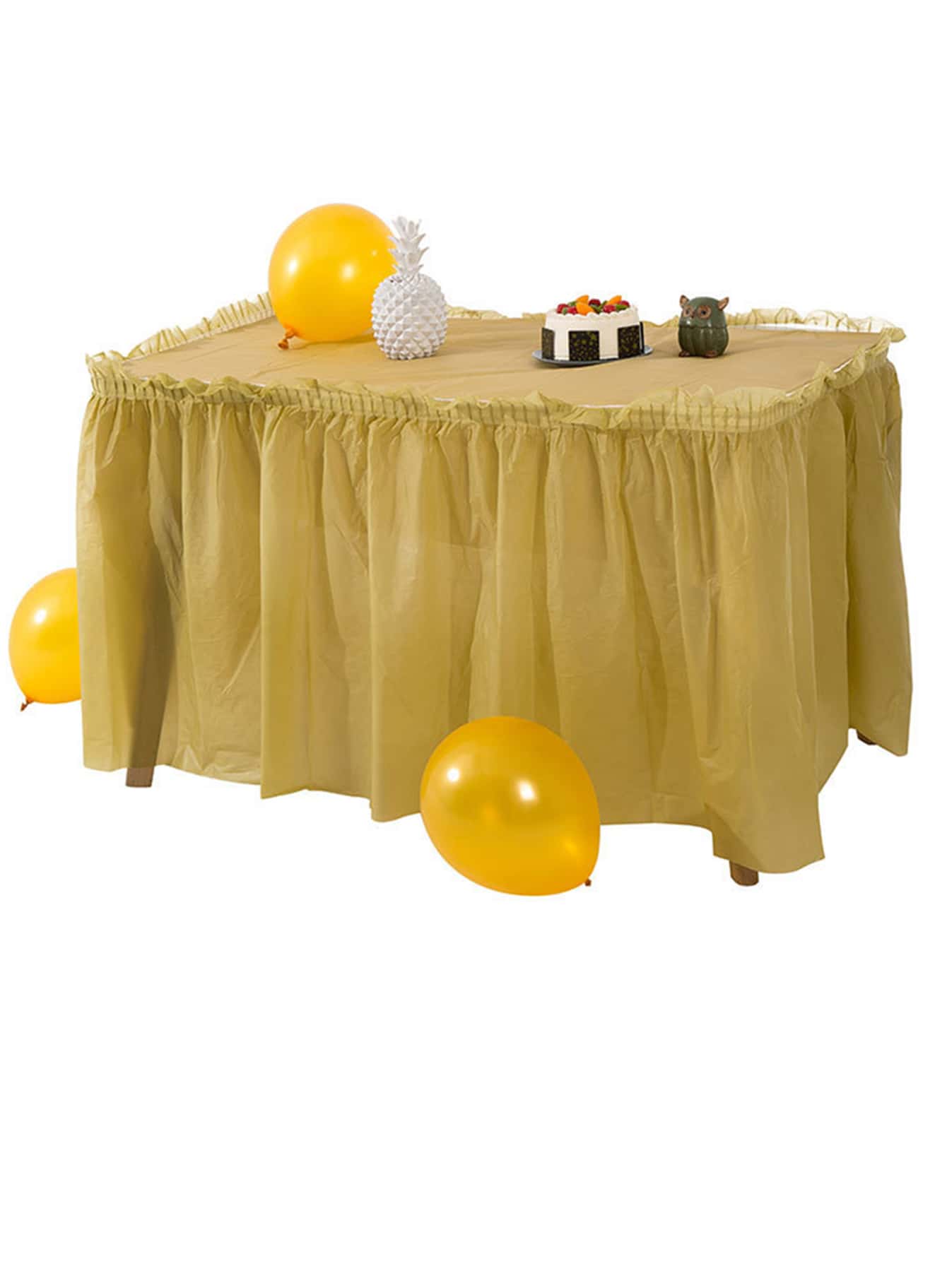 Gold Table Skirt | SHEIN USA