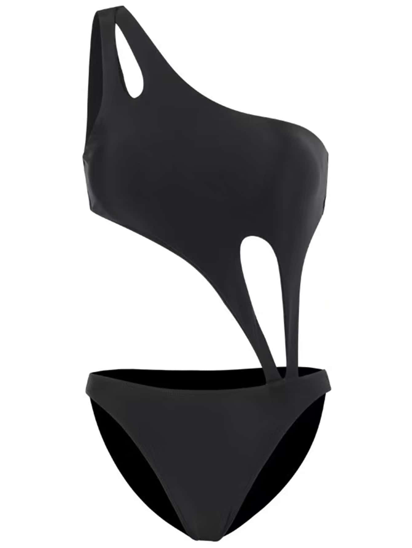 Cut Out One Shoulder One Piece Swimsuit Shein Usa