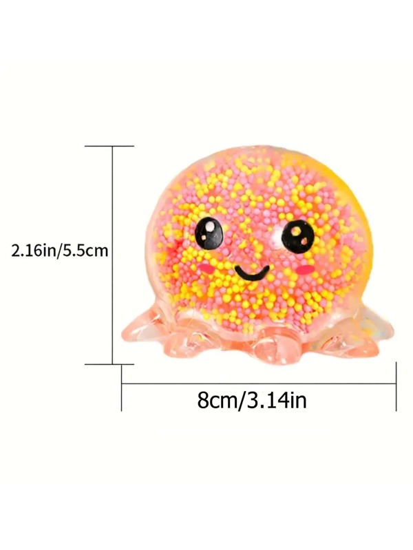 1pc Random Color Light Up Squishy Octopus Stress Ball, Bubble Squeezing ...