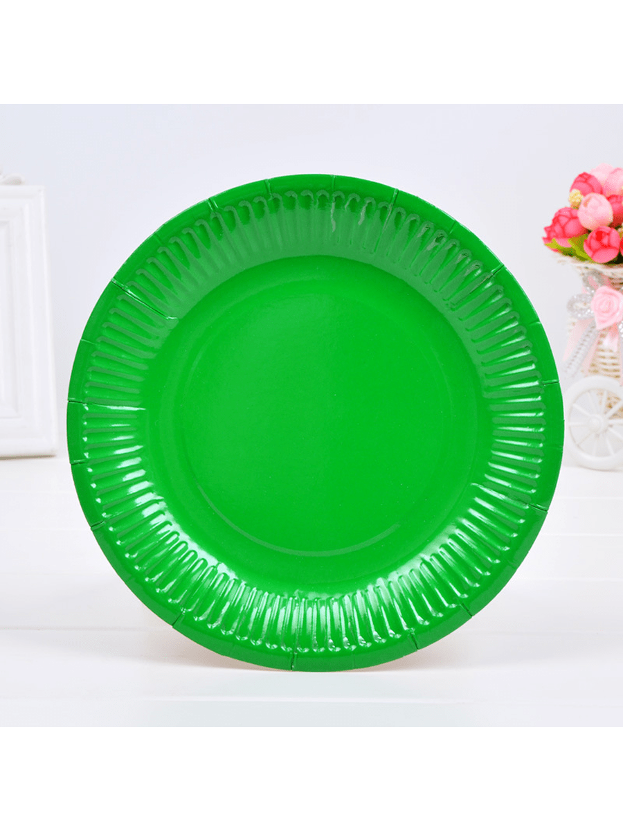 7 Inch Solid Color Paper Plate, Disposable Diy Round Colored Paper ...