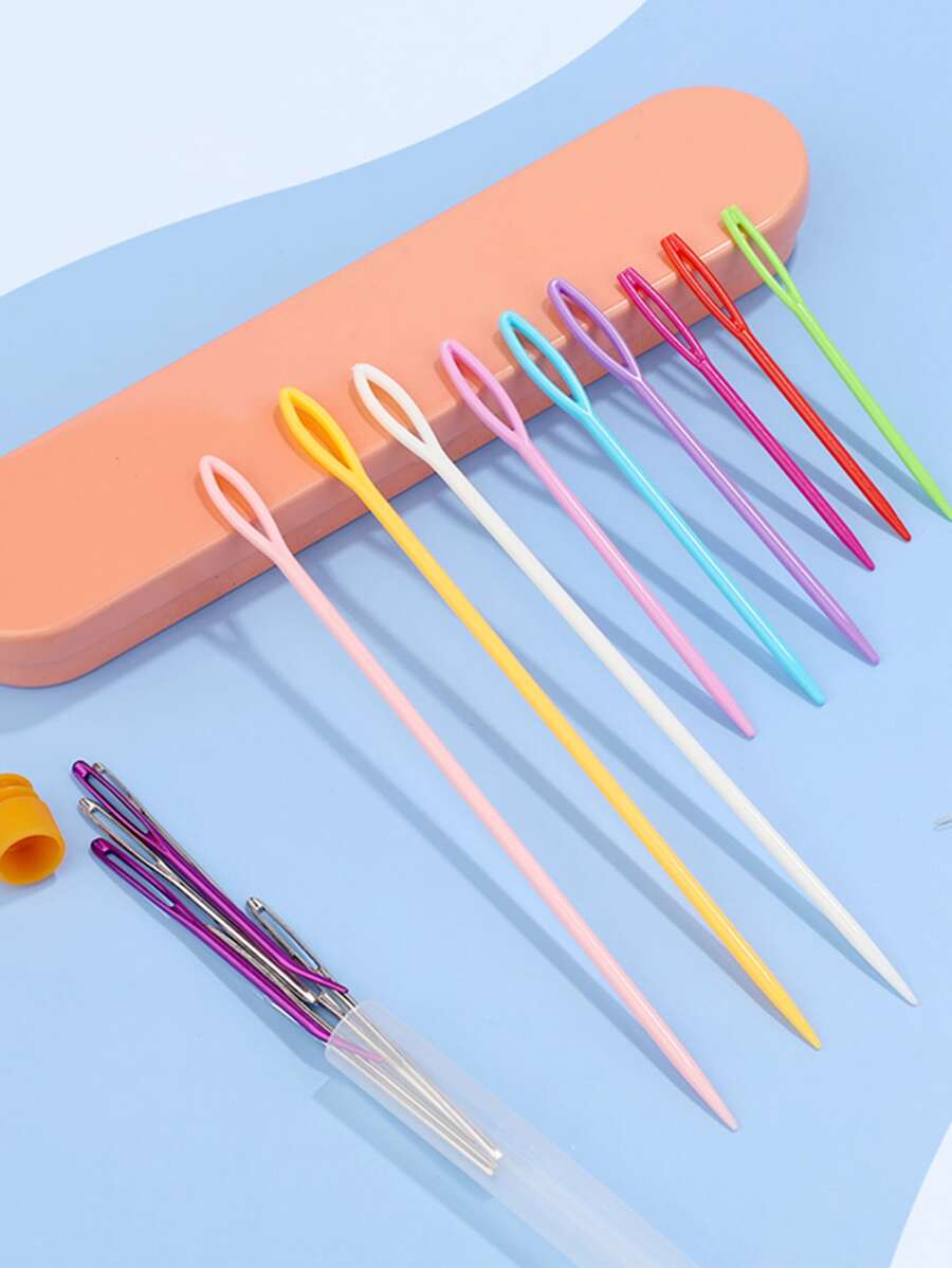 Assorted Plastic Sewing Needles Set Include Eye, Curved Tapestry, Yarn ...