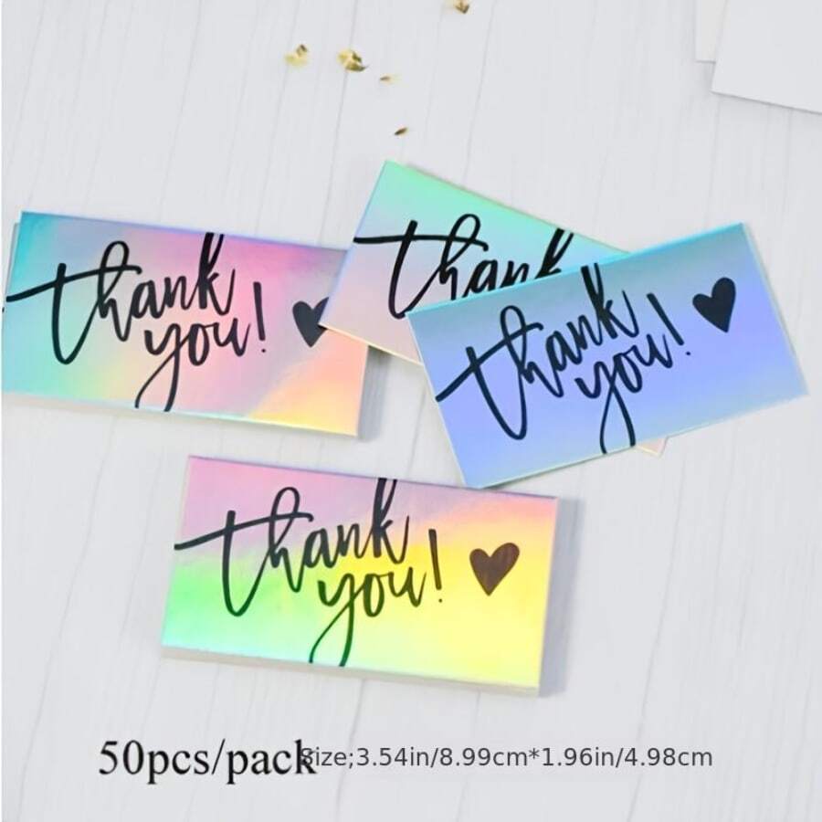 50pcs 'Thank You' Laser Cut Cards, Gift/Festival/Wedding Invitation ...
