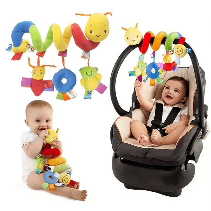 New Baby Hanging Rattles Toys Car Seat Toy Soft Mobiles Stroller Crib Cot Spiral Toy Educational Toy Creative Newborn Gift For 0 12 Months Baby Soft