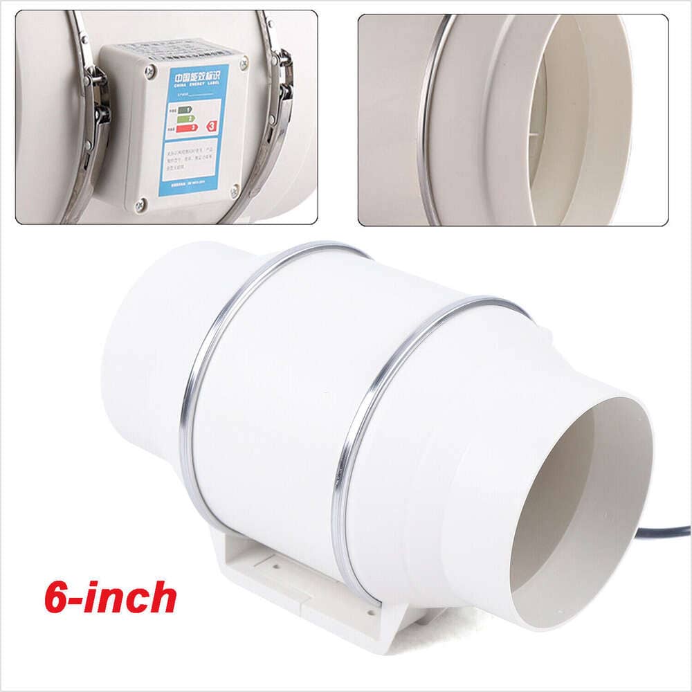 6'' Inline Duct VENTtilation Fan Air Circulation Exhaust Blower fit ...