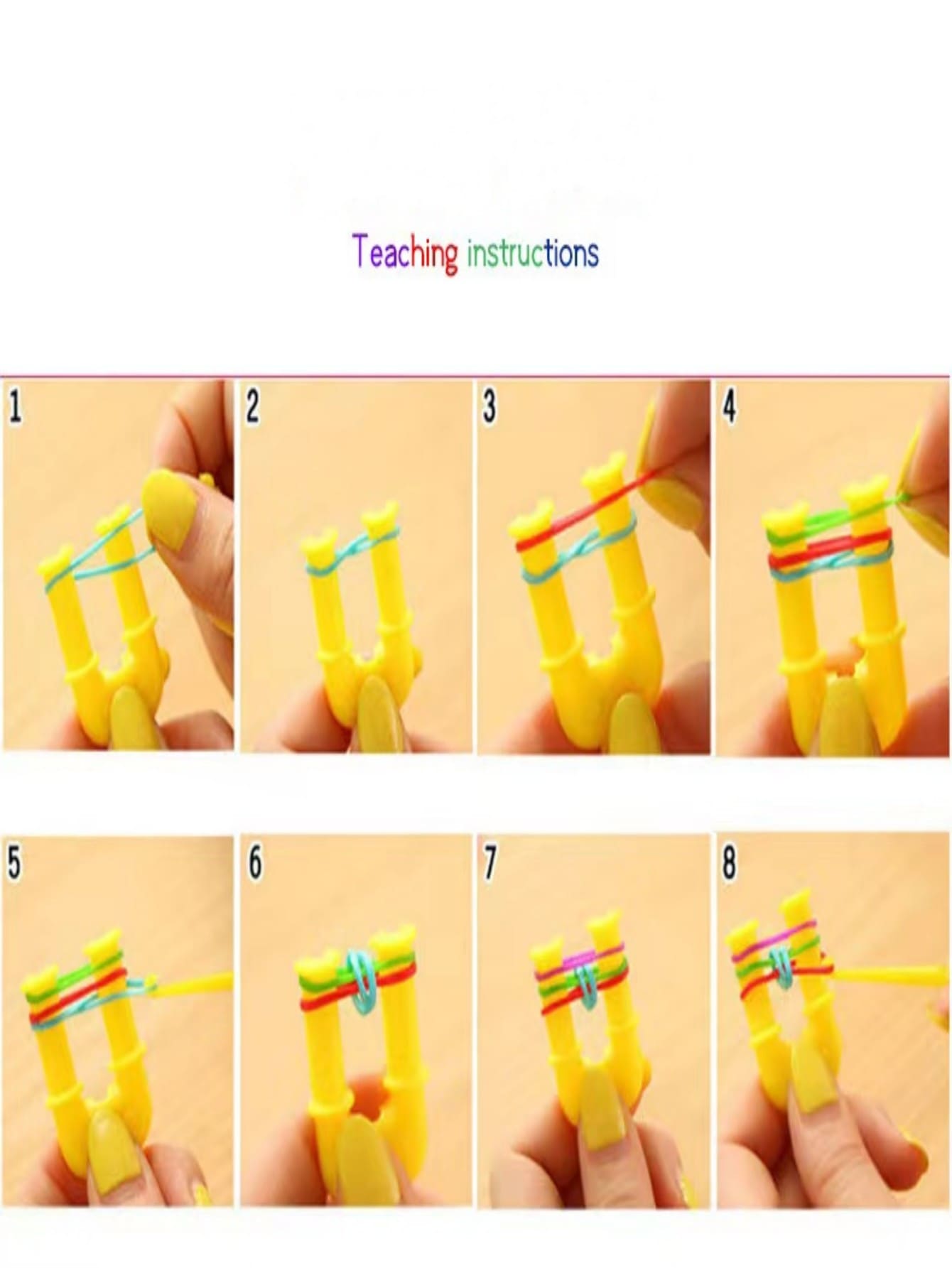 1box 12 Colors Diy Rubber Band Weaving Material For Children To ...