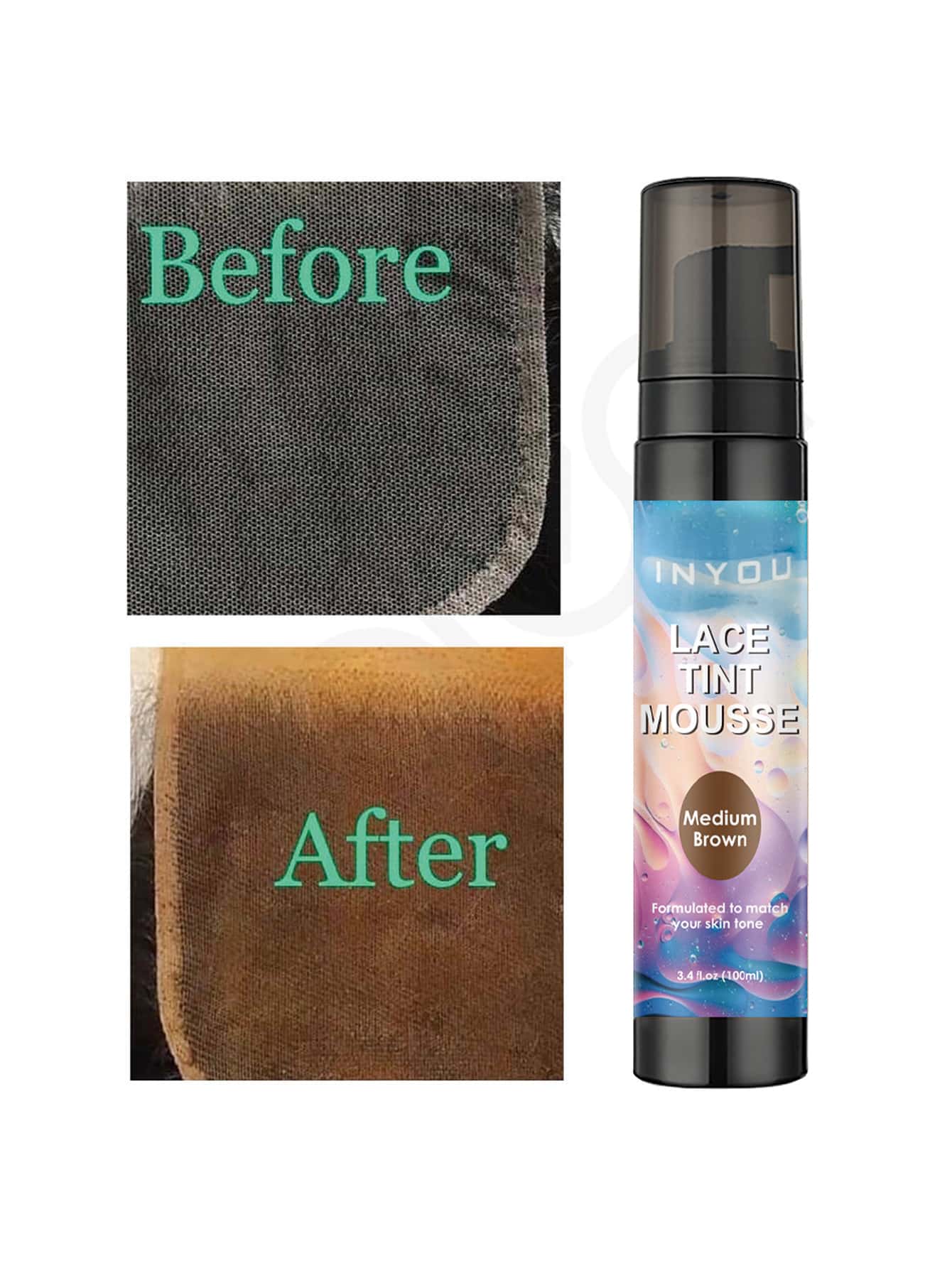 Lace Tint Melting Mousse - Concealer for Lace Wigs, Hair Wigs, Toupees ...