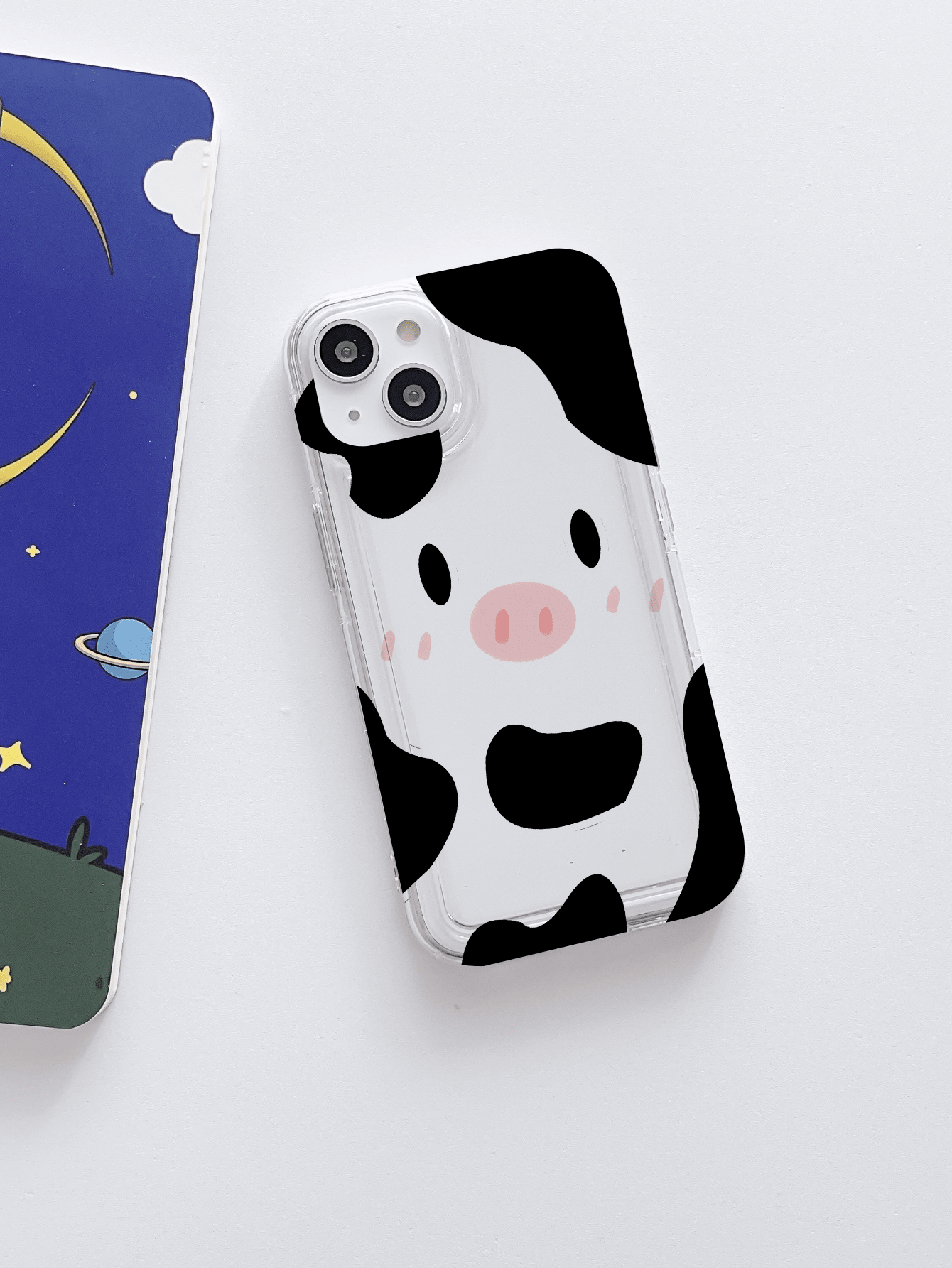 Funda de celular transparente con dibujos animados con estampado de vaca | Moda de Mujer | SHEIN ...