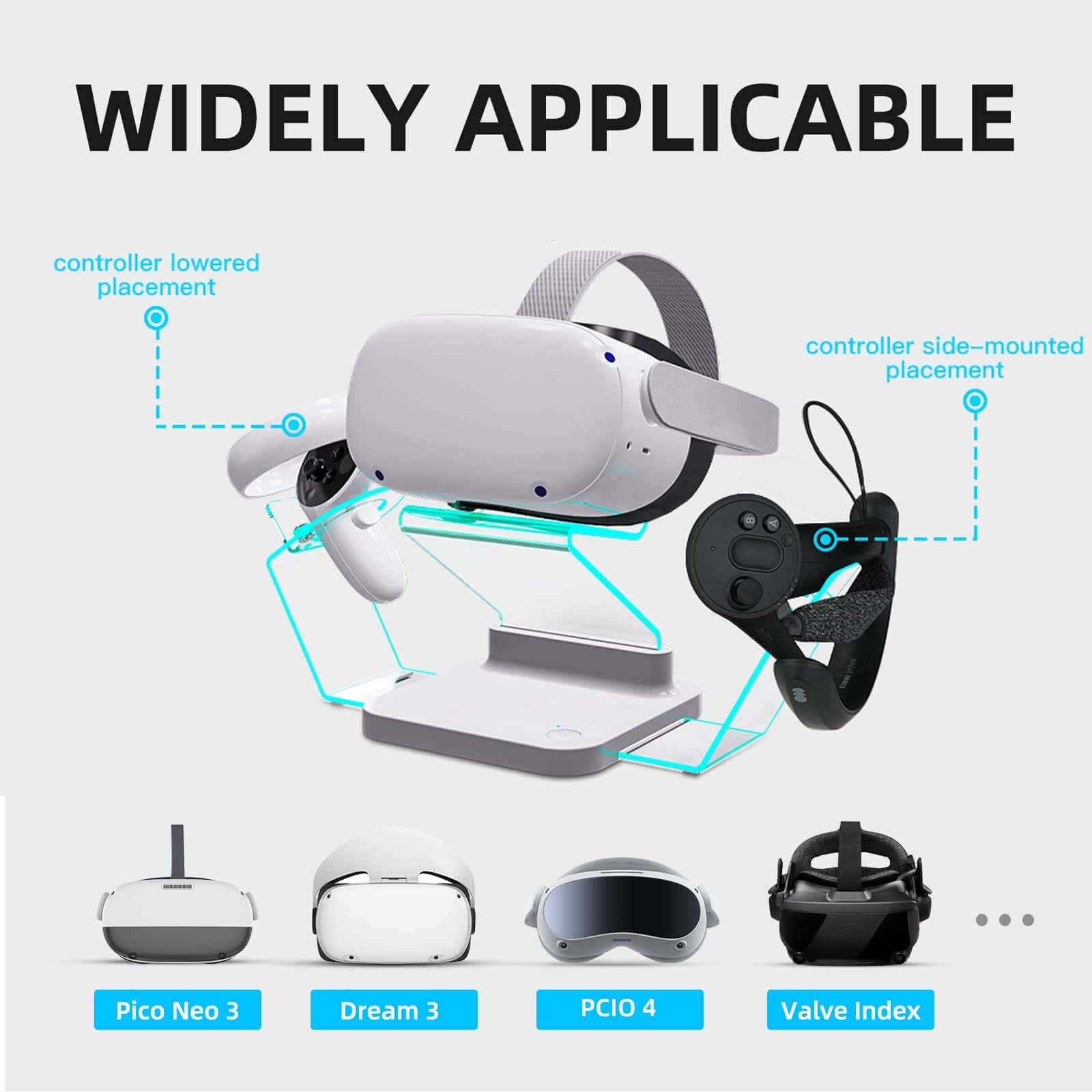 FORKODA VR Stand with LED Light for Oculus Quest 2, Display Holder with ...