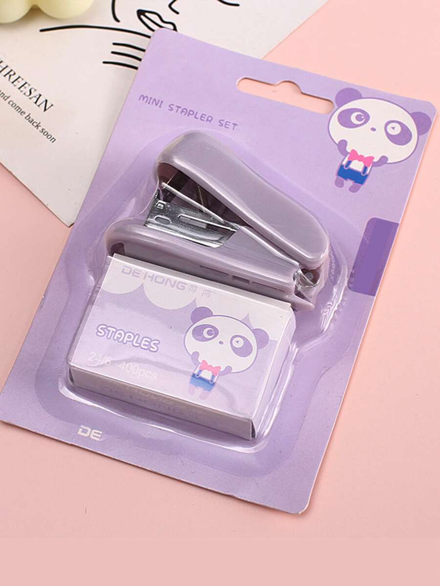 1pc Cartoon Mini Stapler Set, Cute Portable School Office Desk Stapler ...